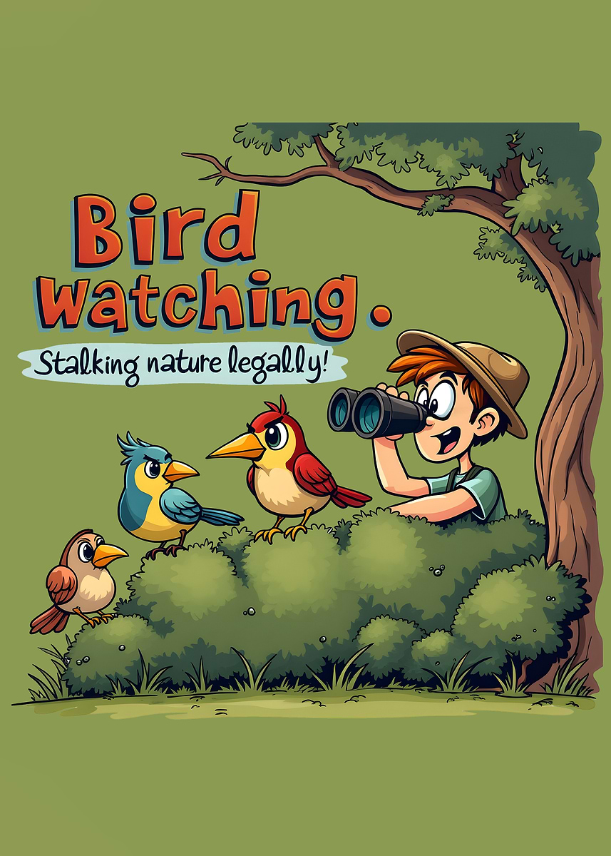 'Birdwatching Stalking Nature Legally Bird Watcher' Poster, picture ...