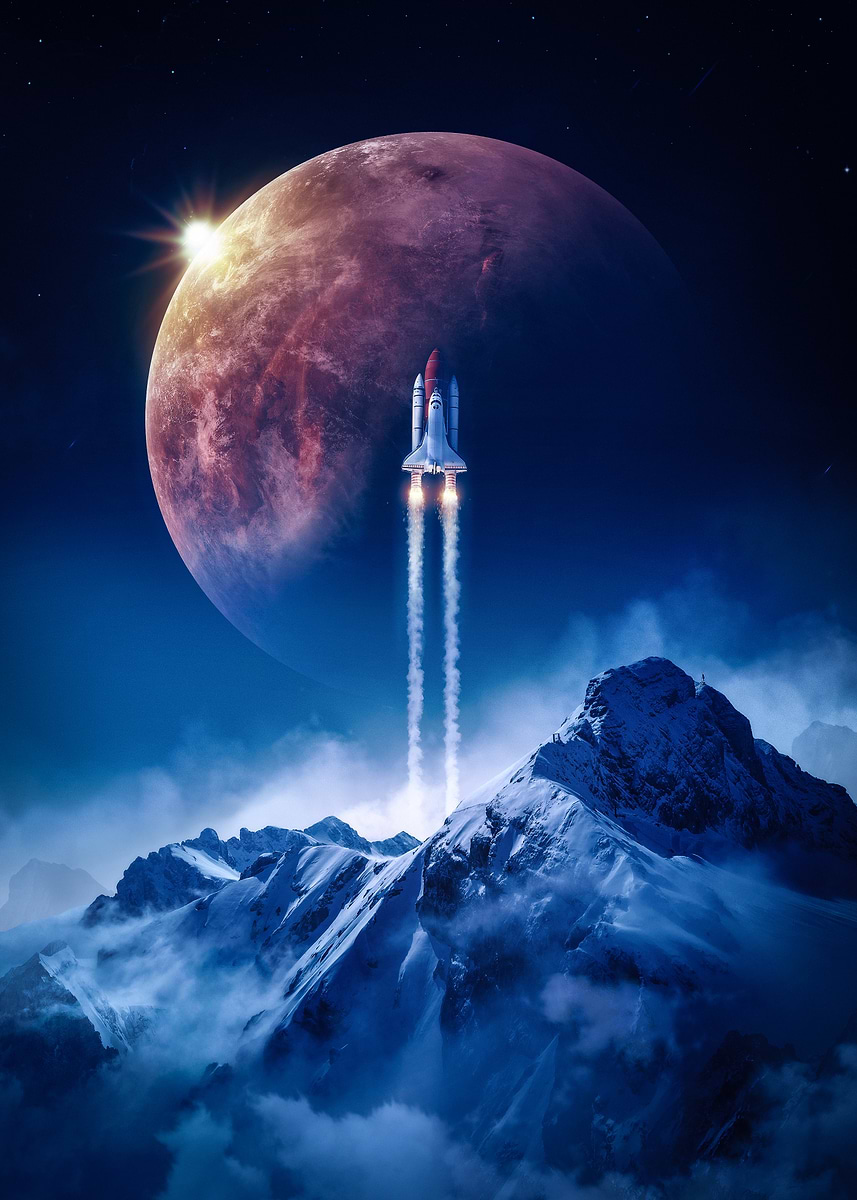 'Into the Unknown' Poster, picture, metal print, paint by Bruno Macedo ...