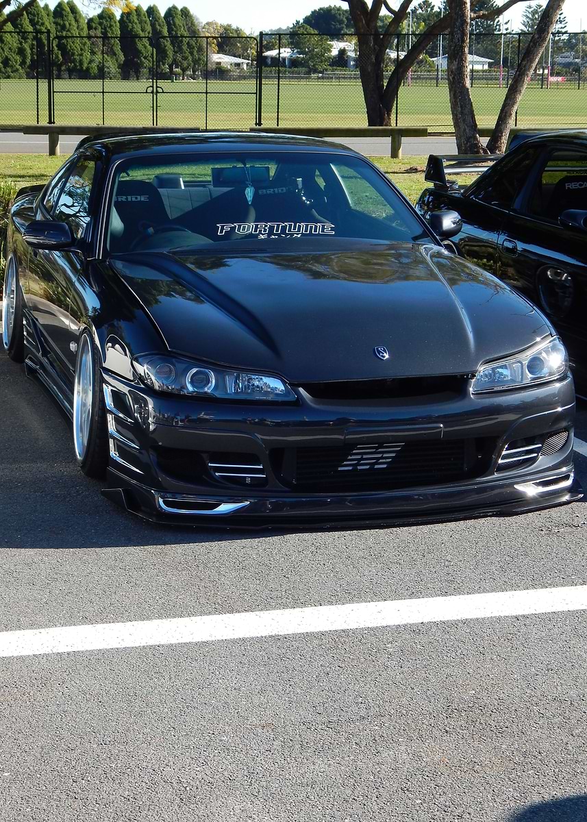 'Black Nissan Silvia S15' Poster, picture, metal print, paint by ...