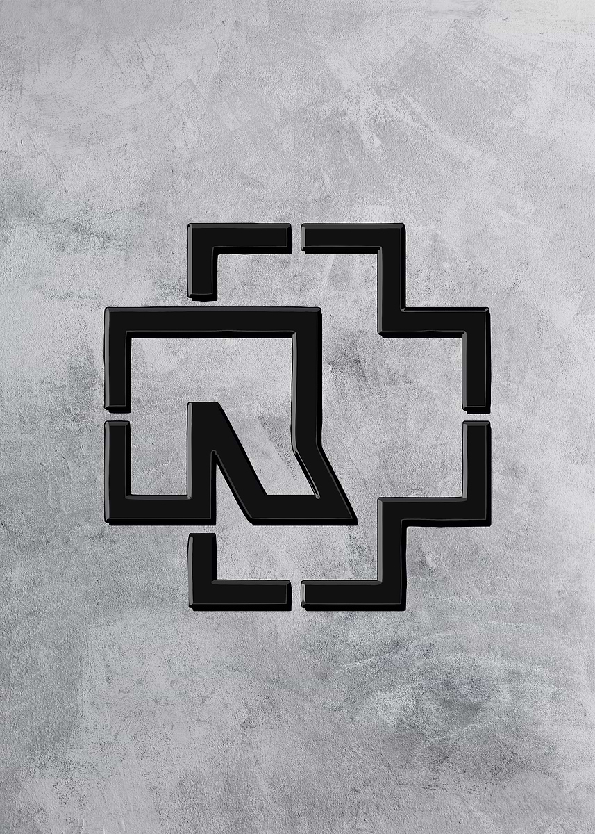 'Rammstein Logo' Poster, picture, metal print, paint by Exclusive Metal ...