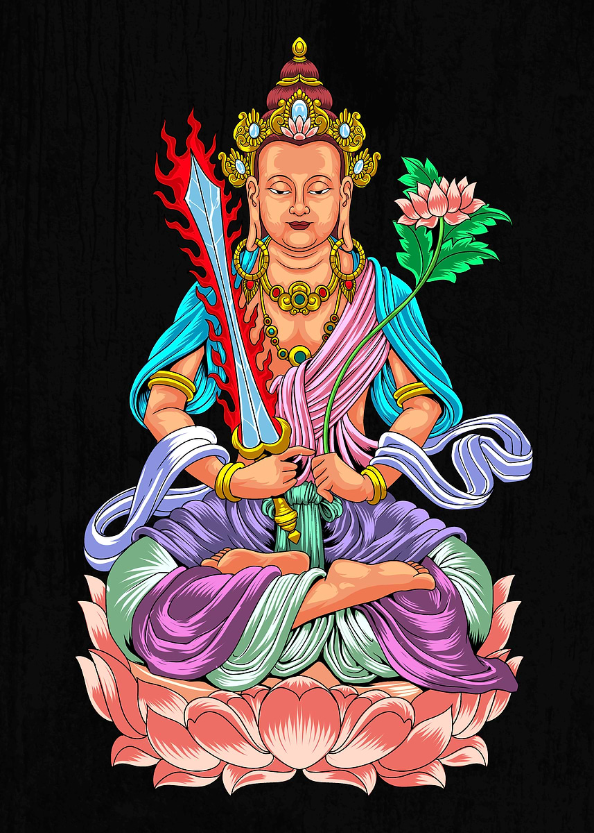 'Buddhism God Bodhisattva Akasagarbha' Poster, picture, metal print ...