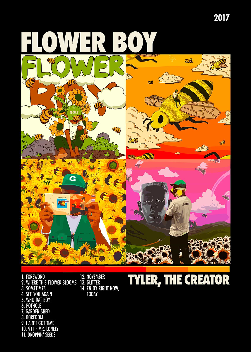 'Tyler, The Creator - Flower Boy Album Cover' Poster, picture, metal ...