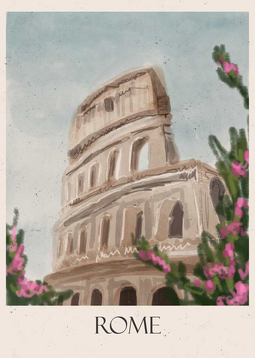 'Welcome to Rome' Poster, picture, metal print, paint by Indigo Rain ...