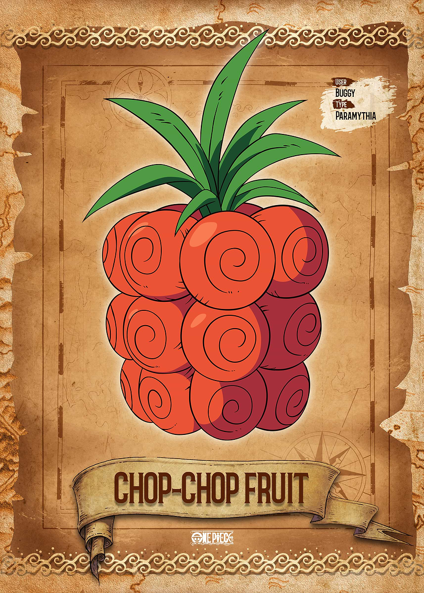 'CHOP-CHOP Fruit' Poster, picture, metal print, paint by One Piece ...