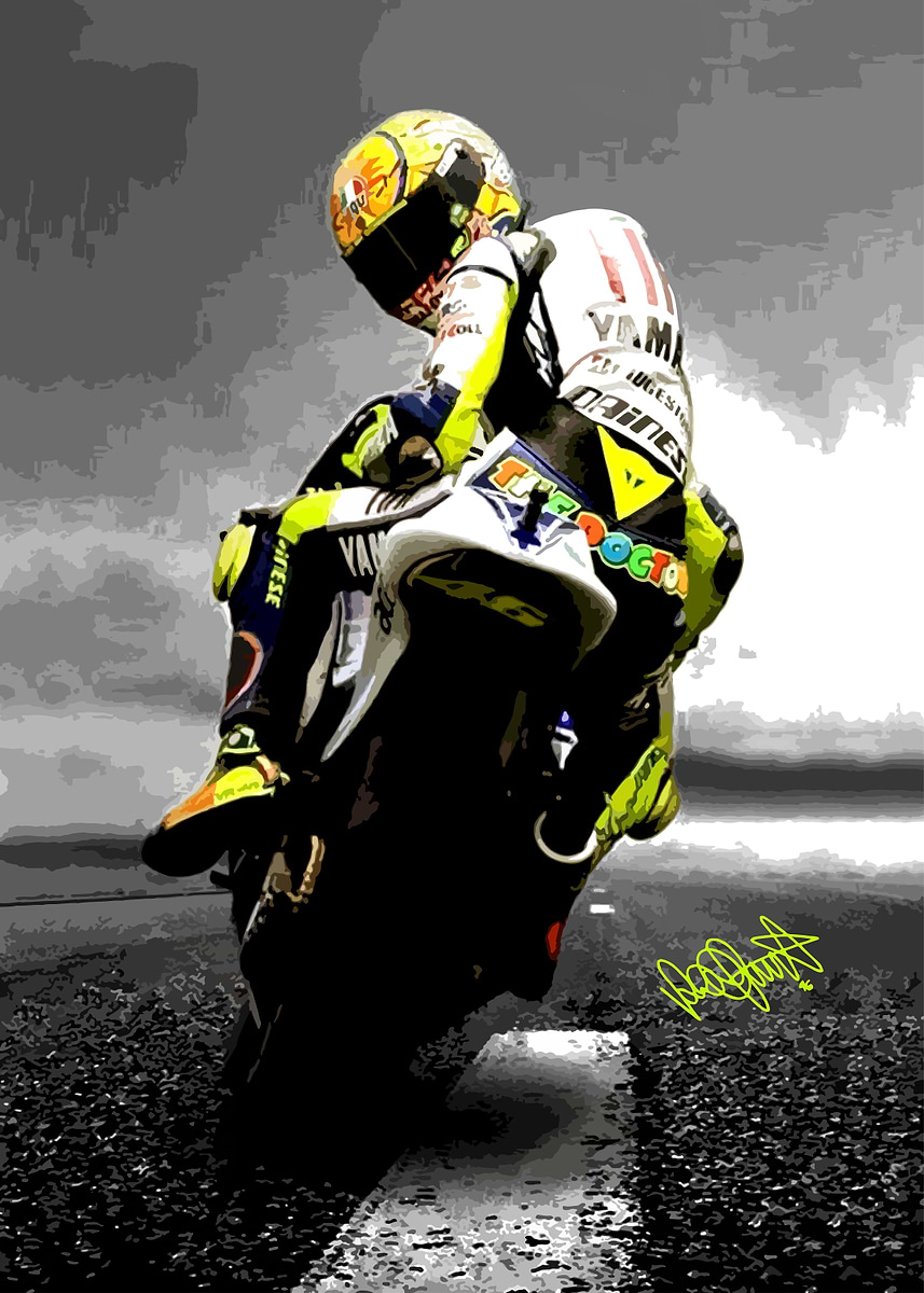 'Valentino Rossi' Poster, picture, metal print, paint by Balint Rag ...