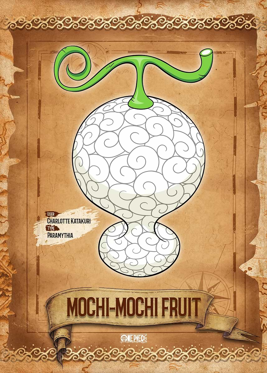 'MOCHI-MOCHI Fruit' Poster, picture, metal print, paint by One Piece ...