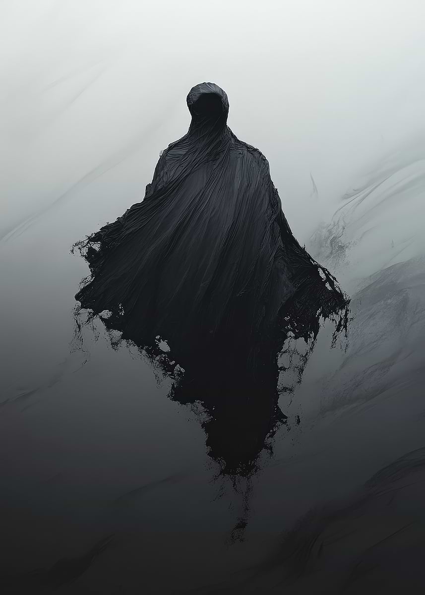 'Monochrome Ghost' Poster, picture, metal print, paint by Ilyrin | Displate