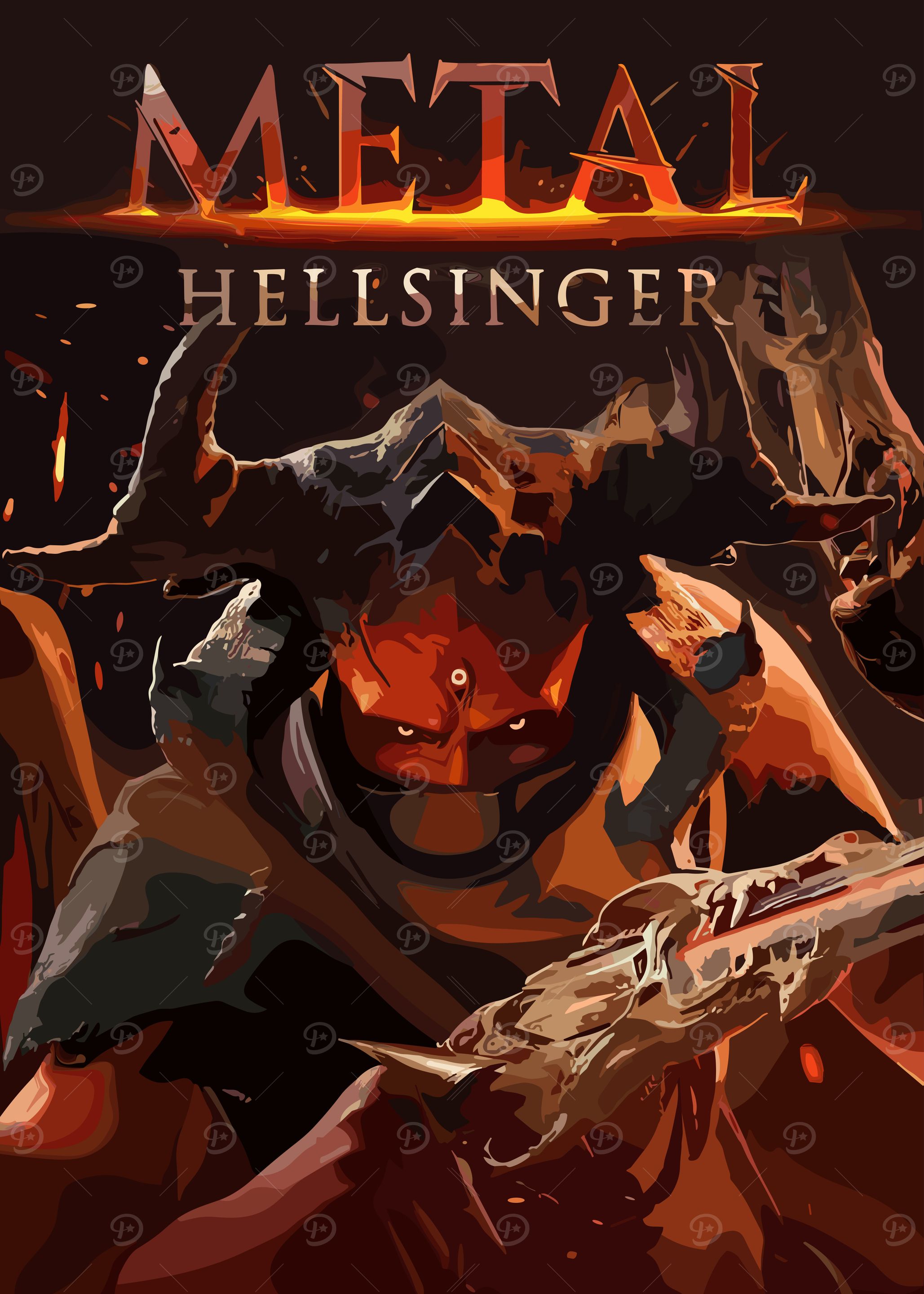'Metal Hellsinger Poster' Poster, picture, metal print, paint by ...