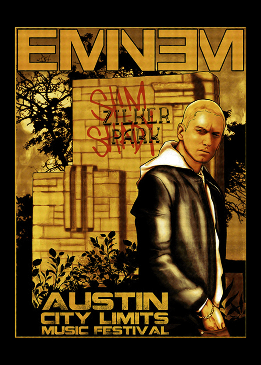 'Eminem Austin City Limits Poster' Poster, picture, metal print, paint ...