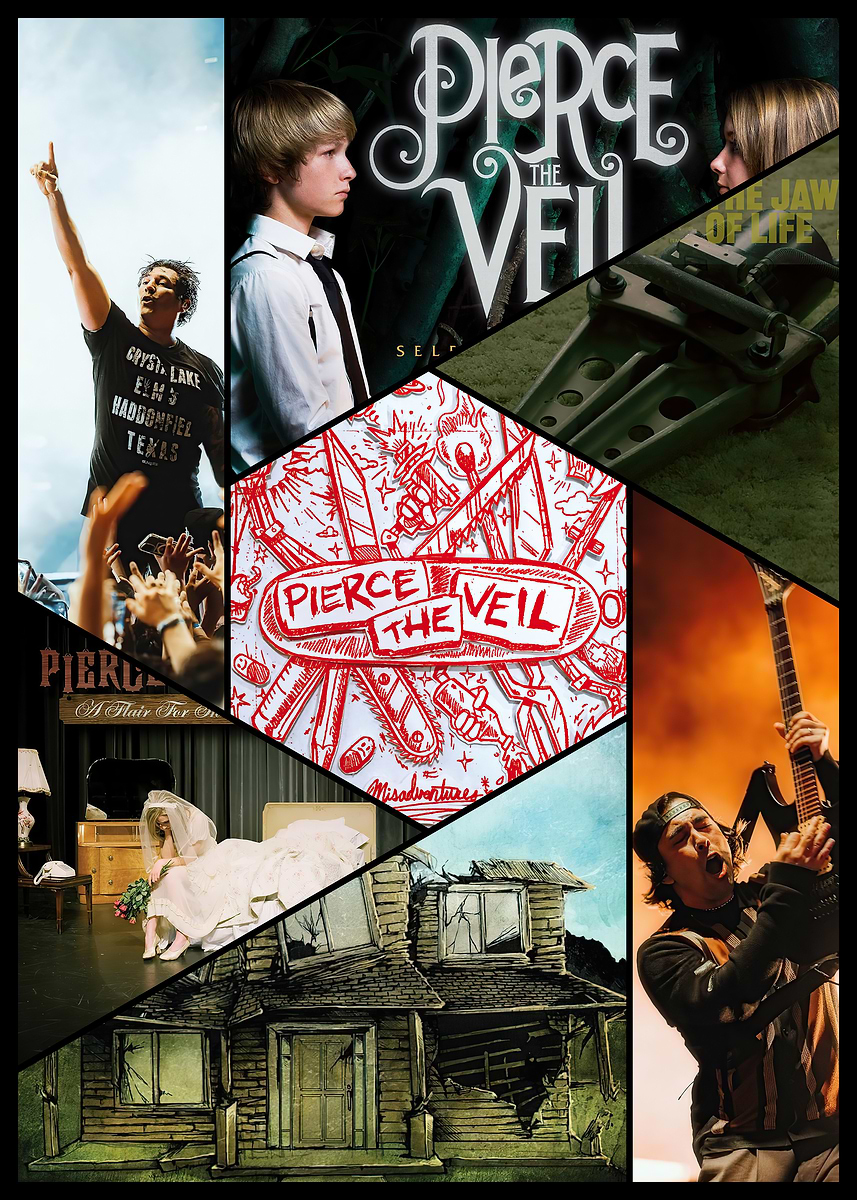 'Pierce the Veil Album Collage' Poster, picture, metal print, paint by ...