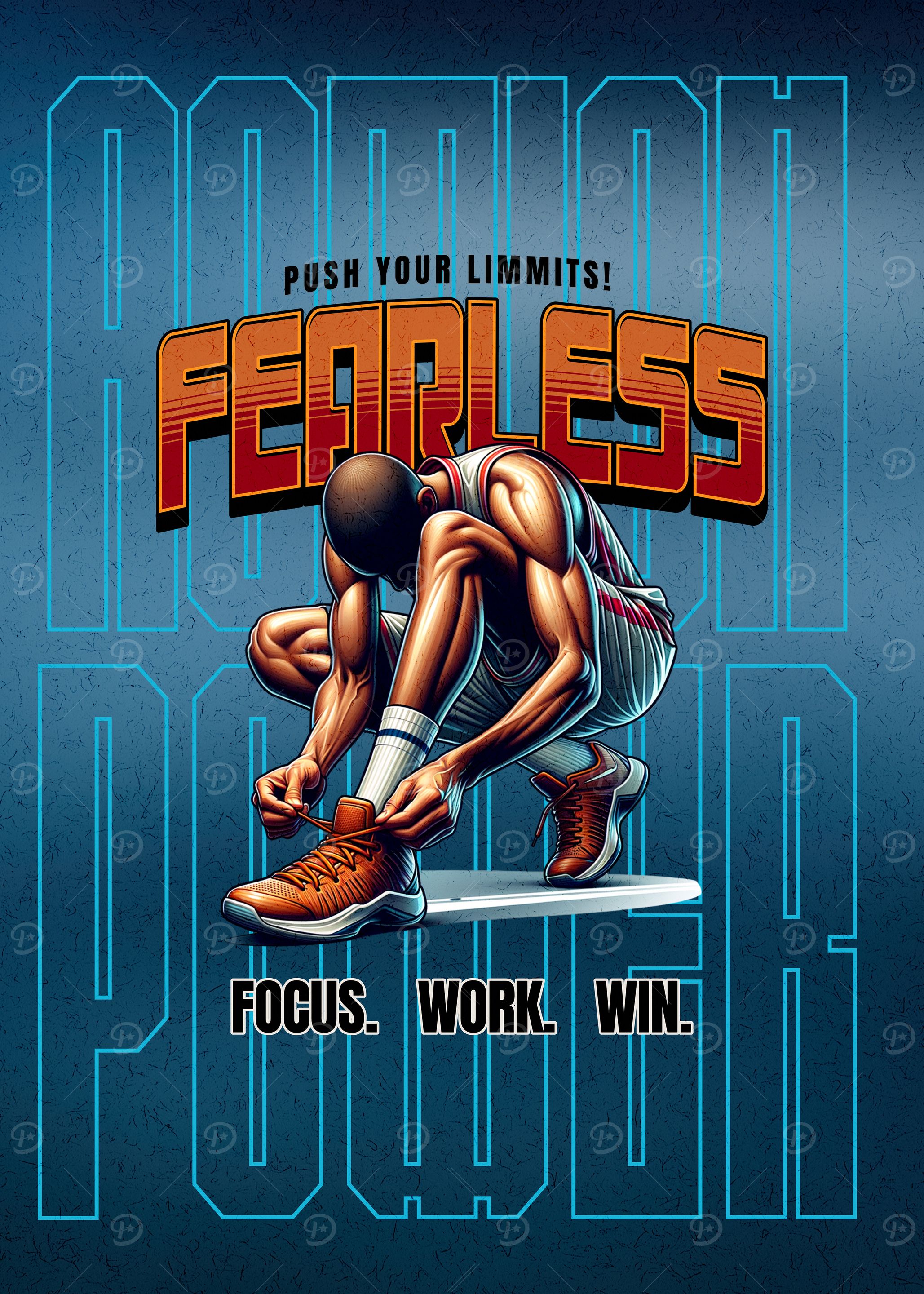 'Fearless Basketball Player' Poster, picture, metal print, paint by ...