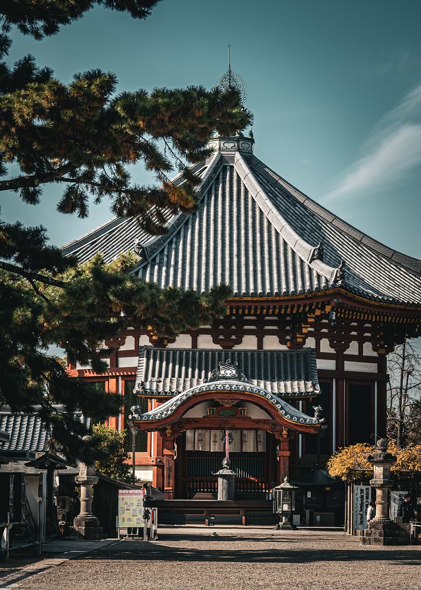 'Japanese Temple Entrance' Poster, picture, metal print, paint by ...