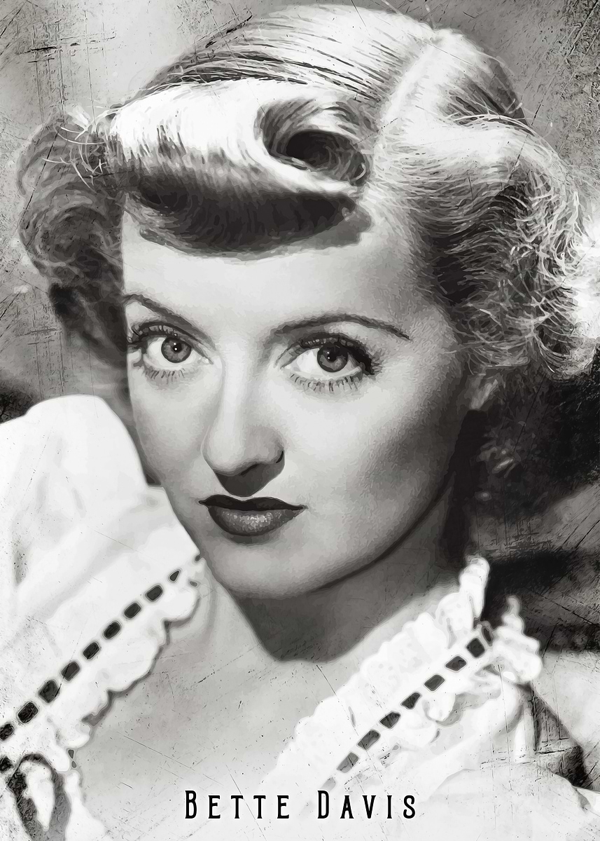 'Bette Davis' Poster, picture, metal print, paint by Micho Abstract ...