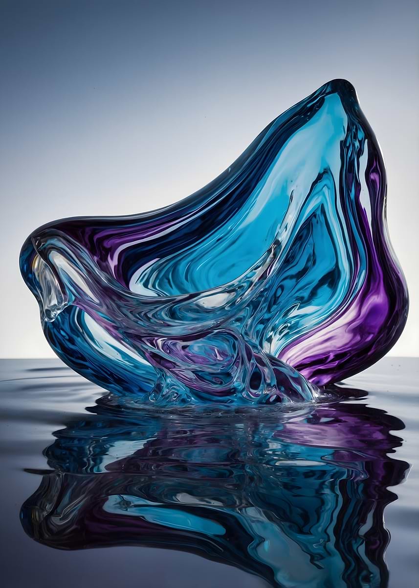 'Abstract Glass Sculpture' Poster, picture, metal print, paint by ...