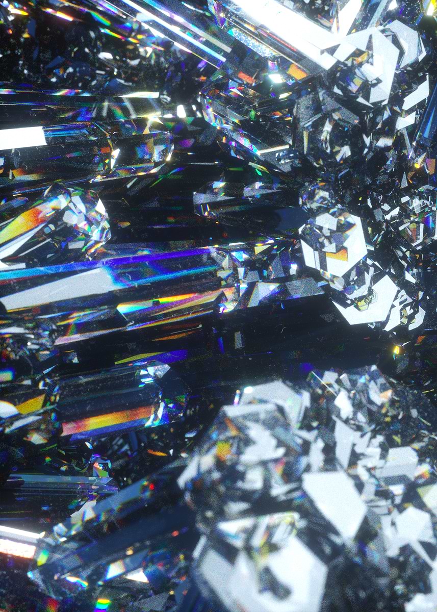 'Crystallized' Poster, picture, metal print, paint by G | Displate