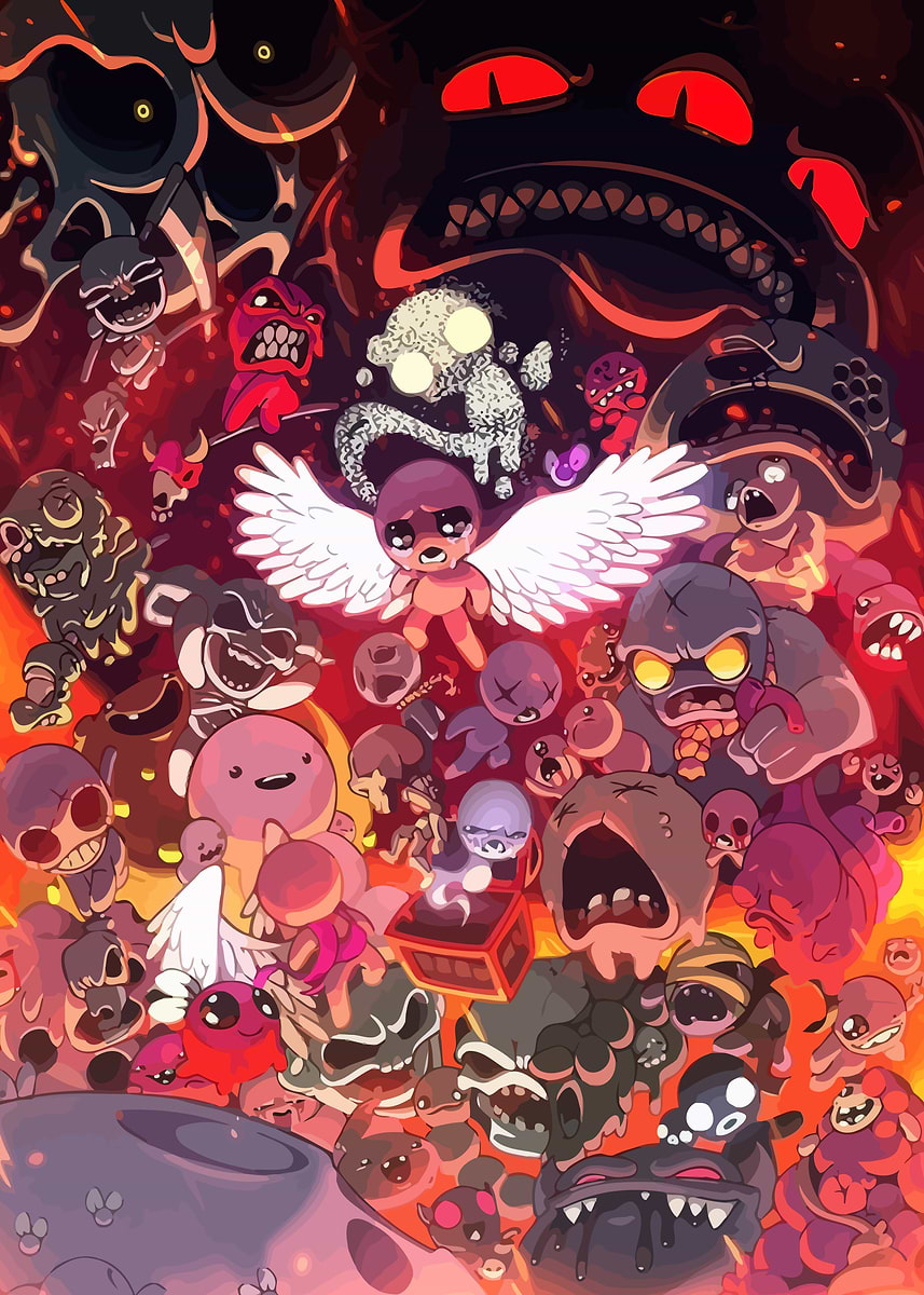 'The Binding of Isaac Poster' Poster, picture, metal print, paint by ...