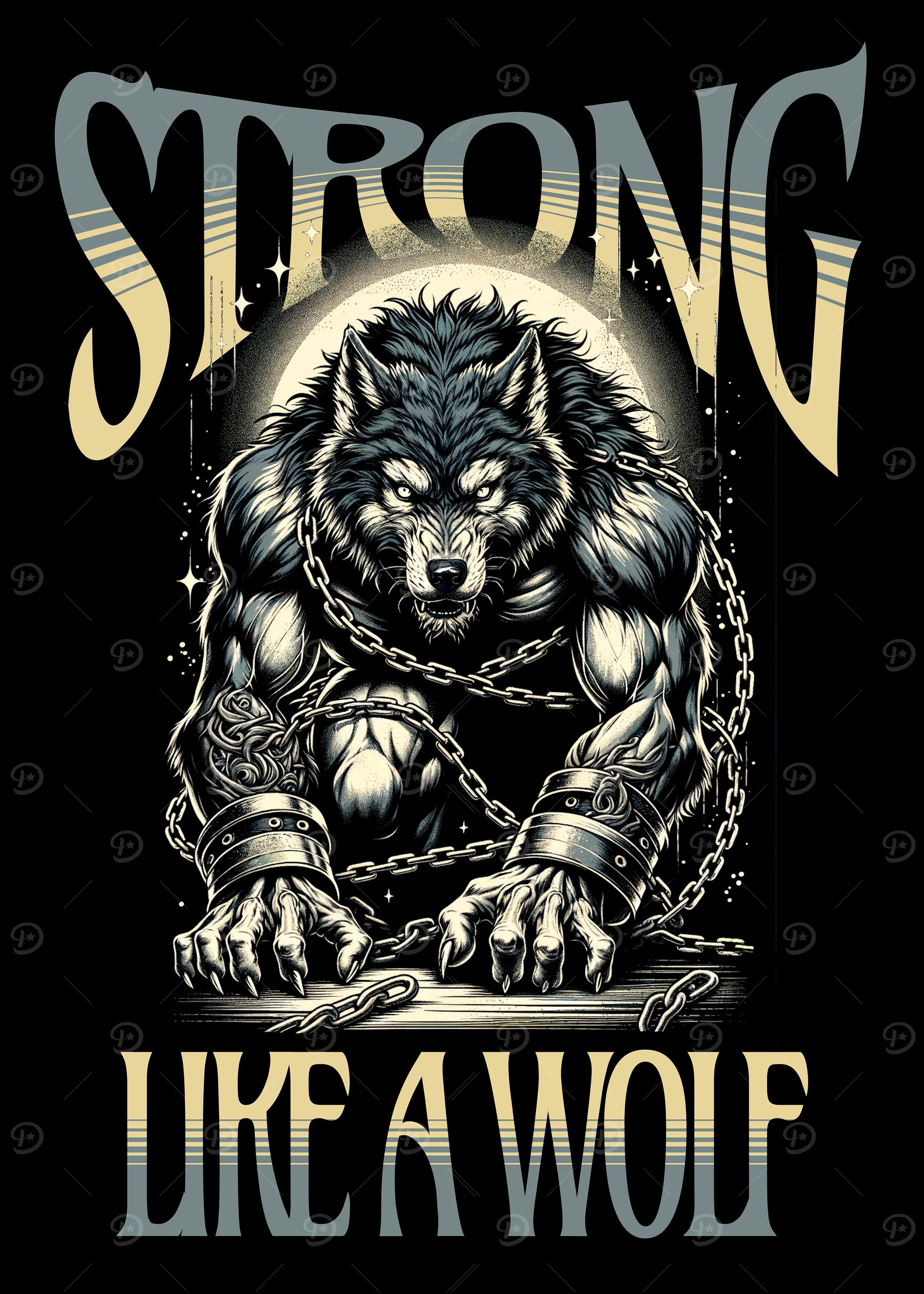 'Strong Like a Wolf' Poster, picture, metal print, paint by Davca ...