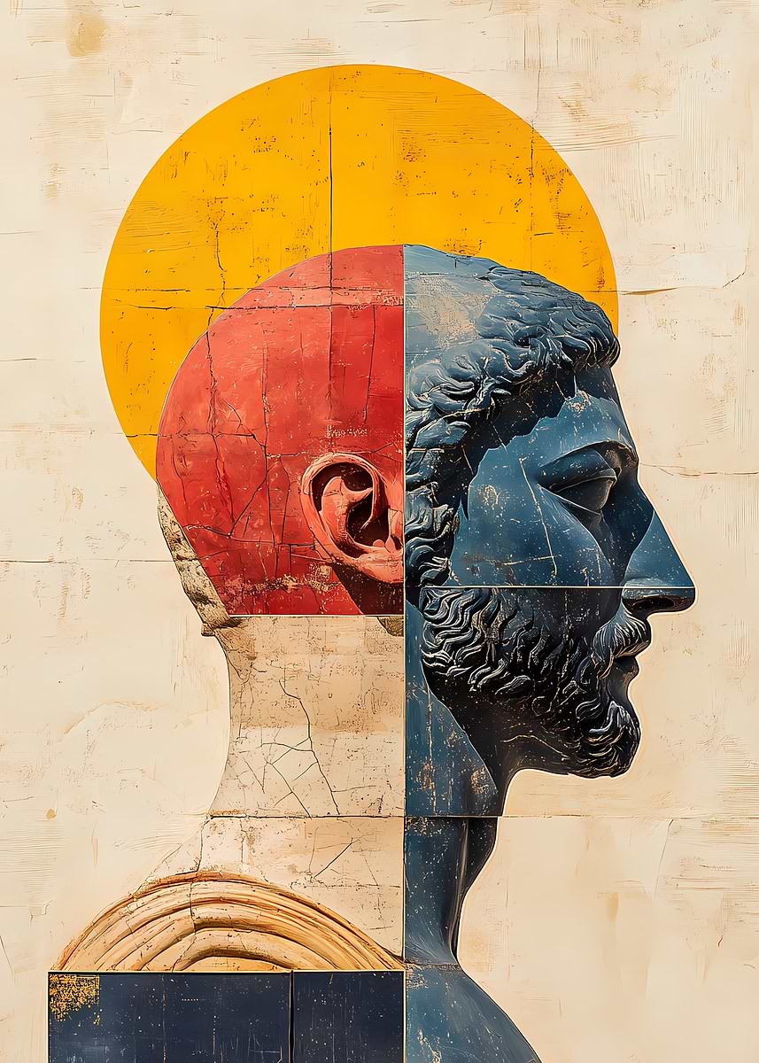 'Abstract Bust Sculpture' Poster, picture, metal print, paint by Pitch ...