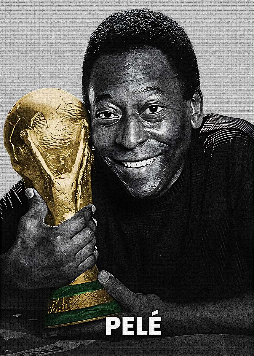 'Pelé and the World Cup' Poster, picture, metal print, paint by Bas UKy ...