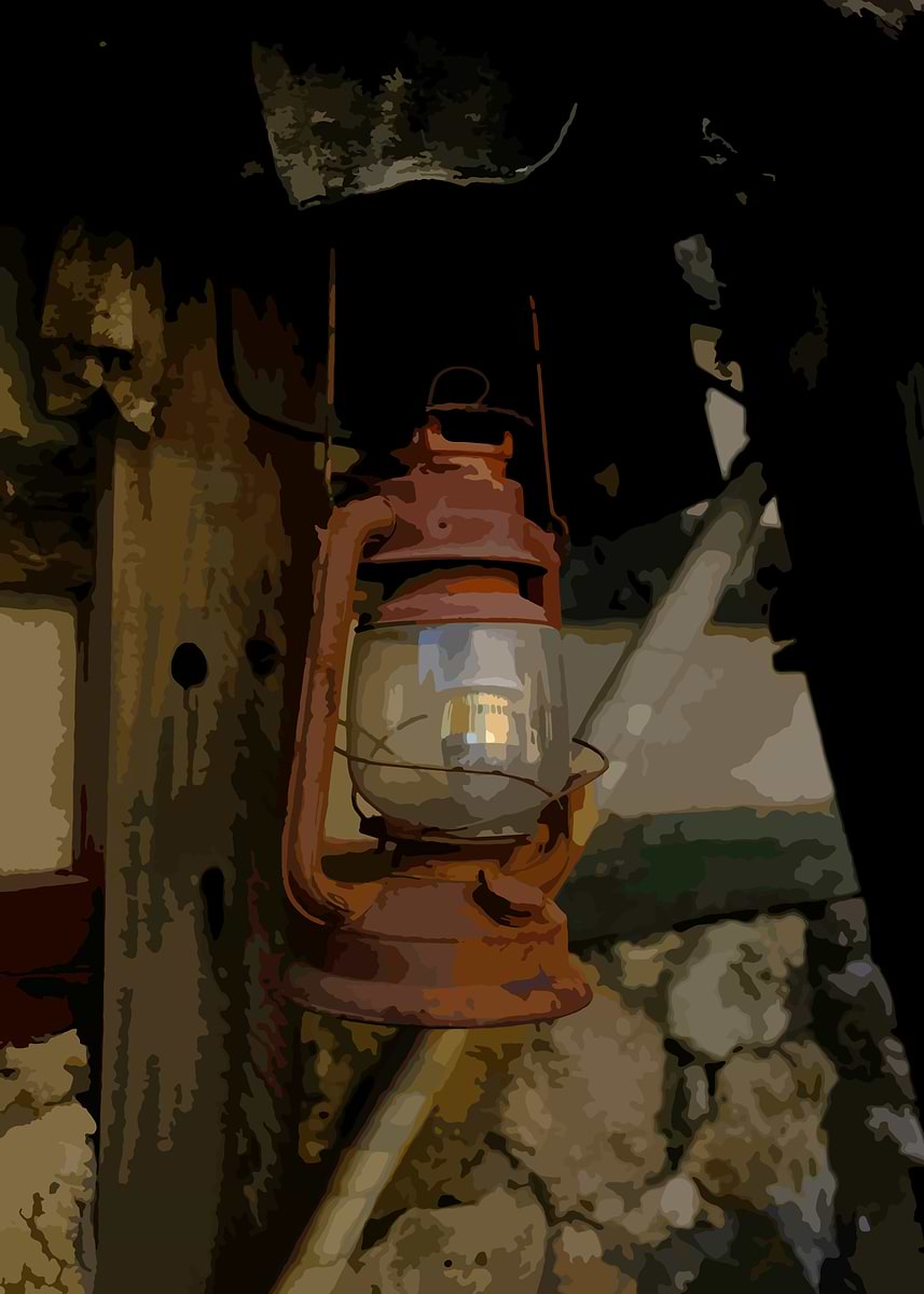 'Rusty Oil Lamp' Poster, picture, metal print, paint by thepapi wancho ...