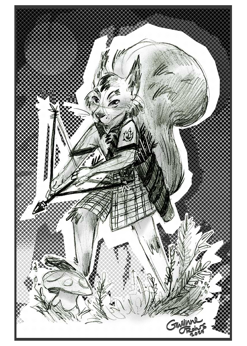 'Robin Hood the Red Squirrel Archer' Poster, picture, metal print ...