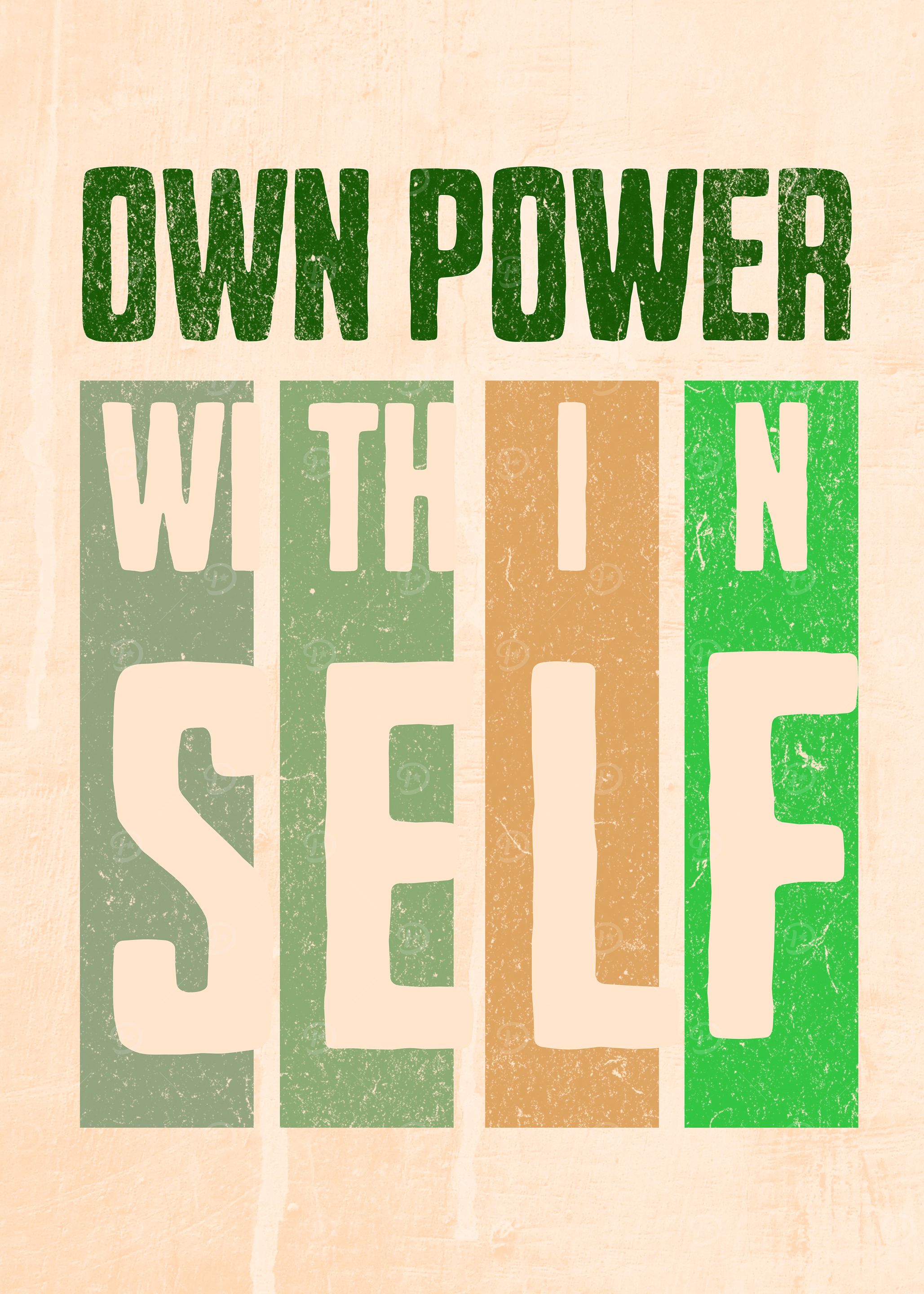 'Own Power Within Self' Poster, picture, metal print, paint by RudiArt ...