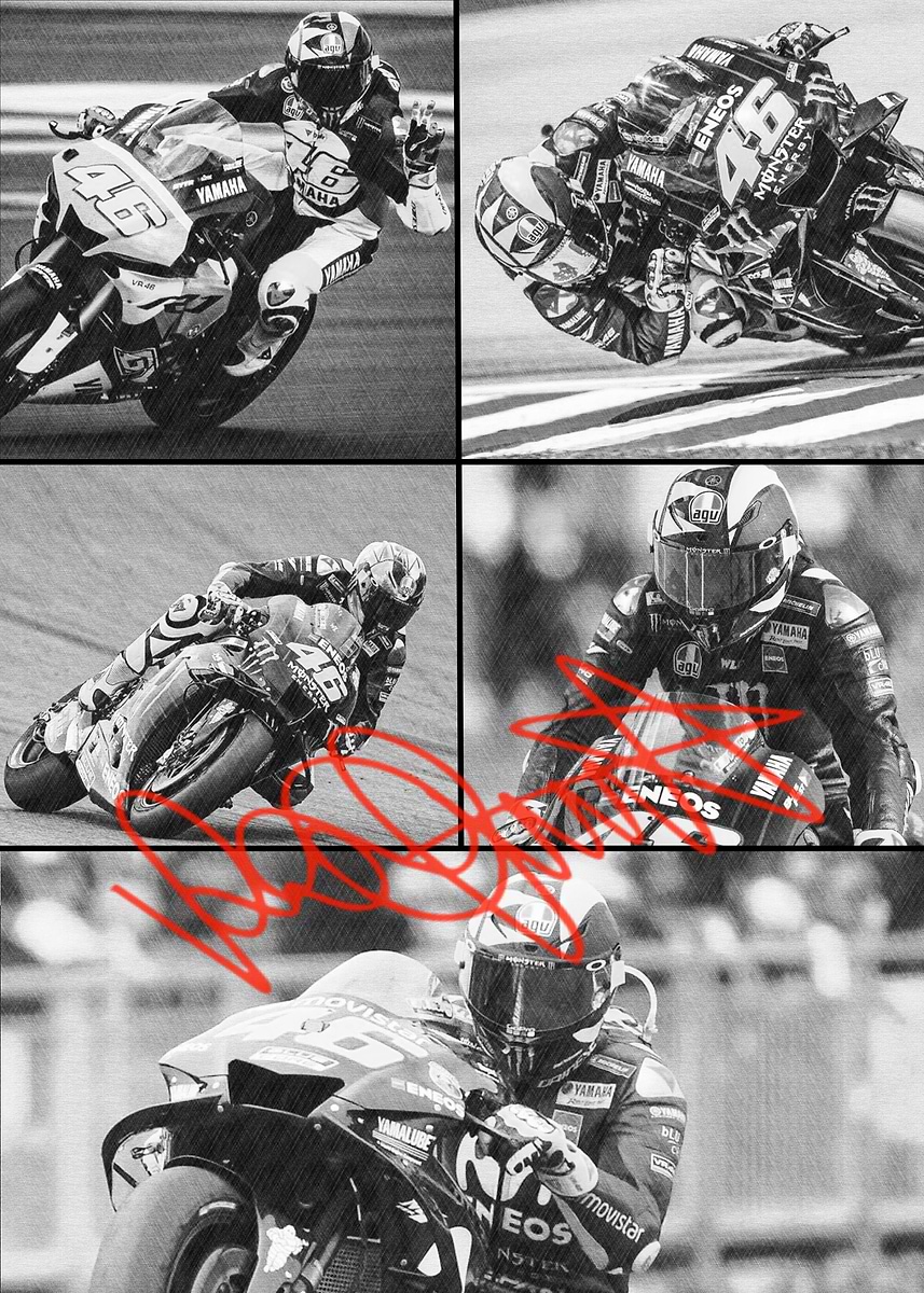 'MotoGP Riders Collage' Poster, picture, metal print, paint by Matrix ...