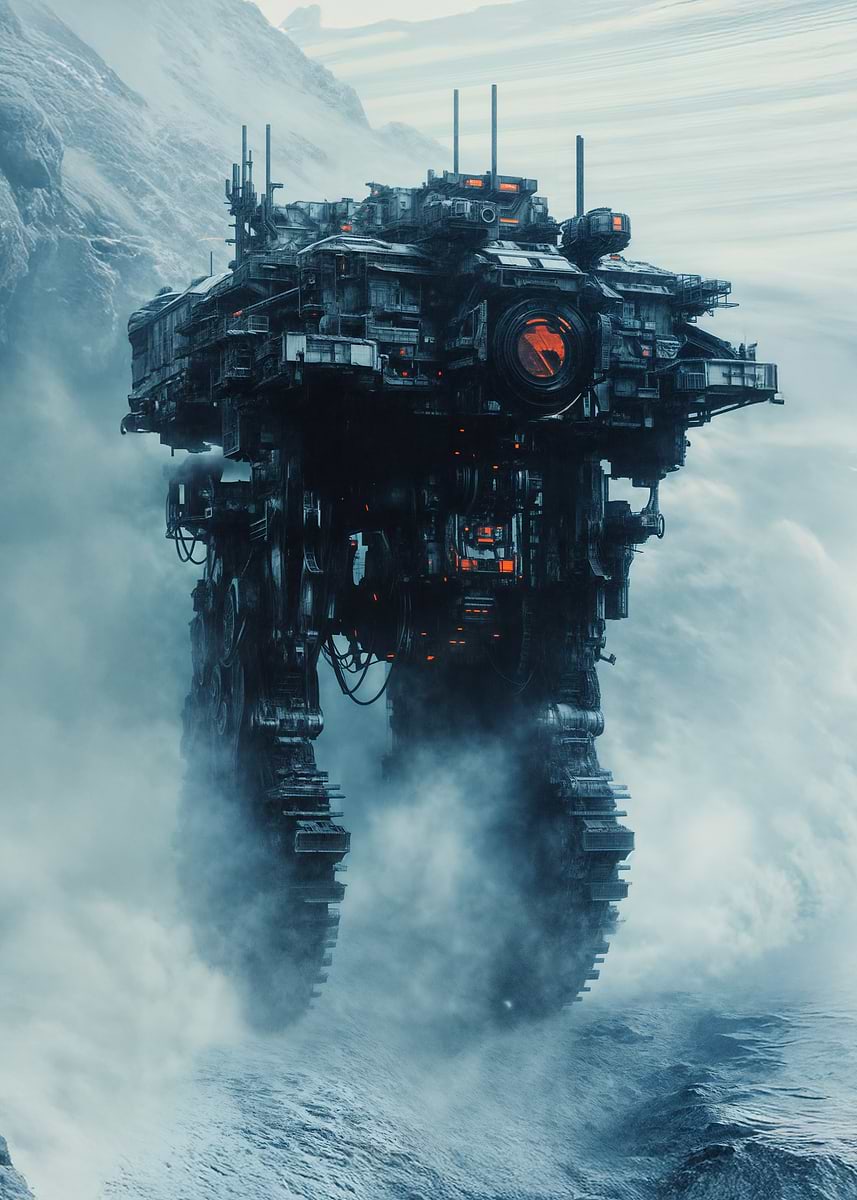 'Futuristic Walker' Poster, picture, metal print, paint by Stellar ...