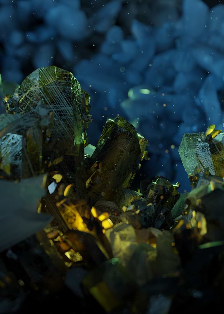 'Crystalline Abstract' Poster, picture, metal print, paint by DesSnow ...