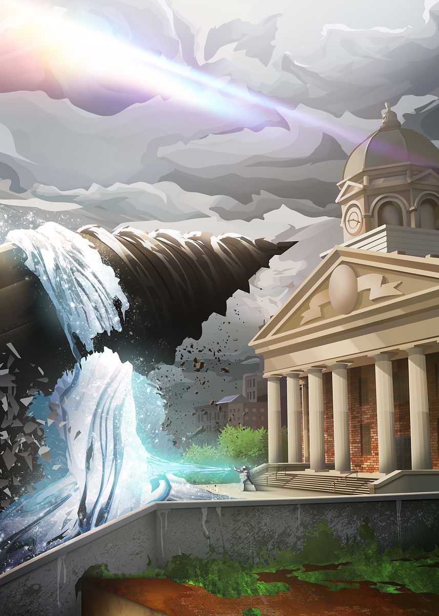 'Incredibles Frozone Scene' Poster, picture, metal print, paint by ...