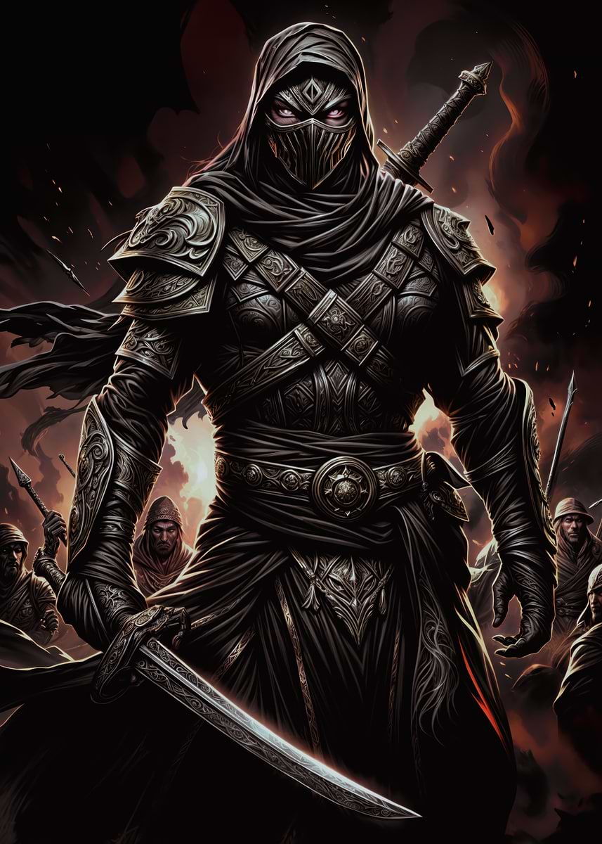 'Dark Assassin Warrior' Poster, picture, metal print, paint by Wall ...