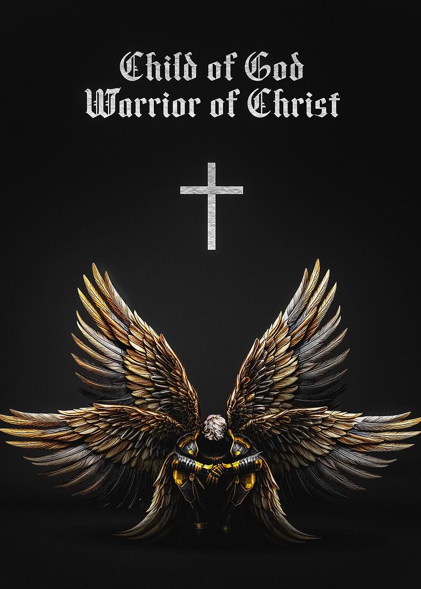 'Child of God, Warrior of Christ' Poster, picture, metal print, paint ...