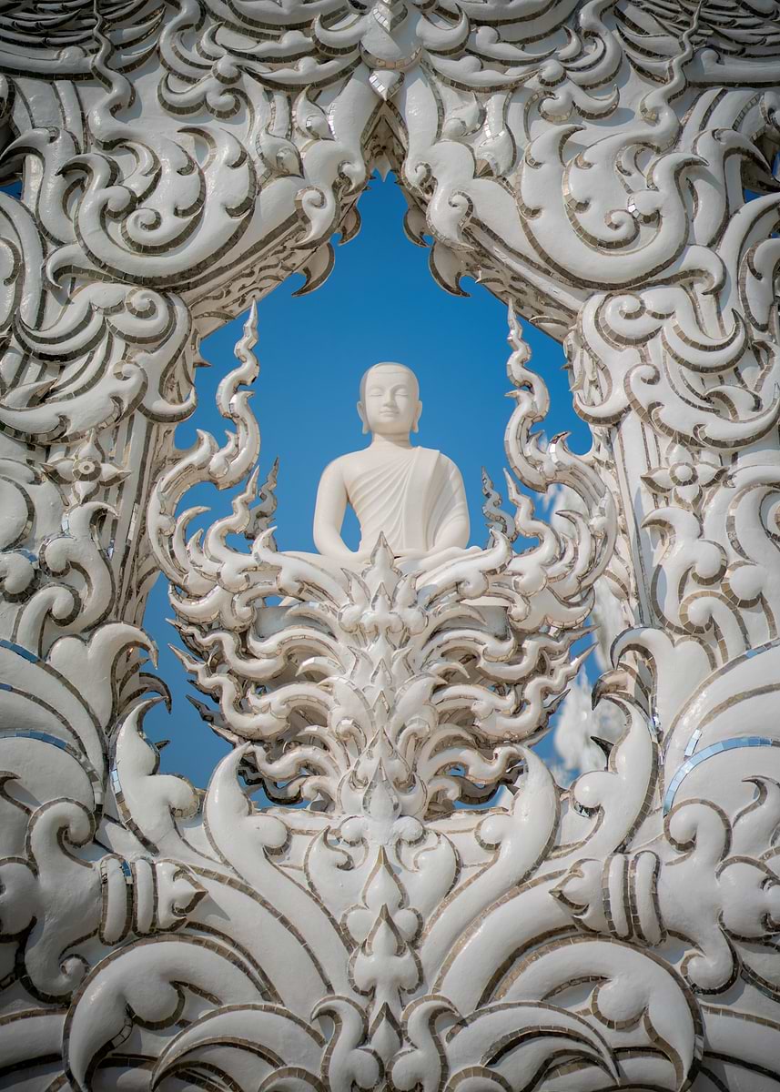 'White Temple Buddha' Poster, picture, metal print, paint by Sandru ...