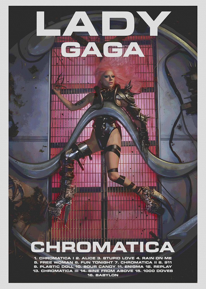 'Lady Gaga Chromatica Album Cover' Poster, picture, metal print, paint ...