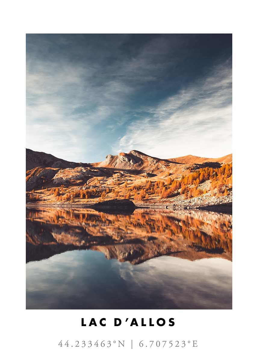 'Lac d'Allos Mountain Lake' Poster, picture, metal print, paint by ...