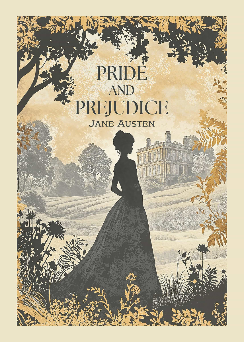 'Pride and Prejudice Austen Book Cover' Poster, picture, metal print ...
