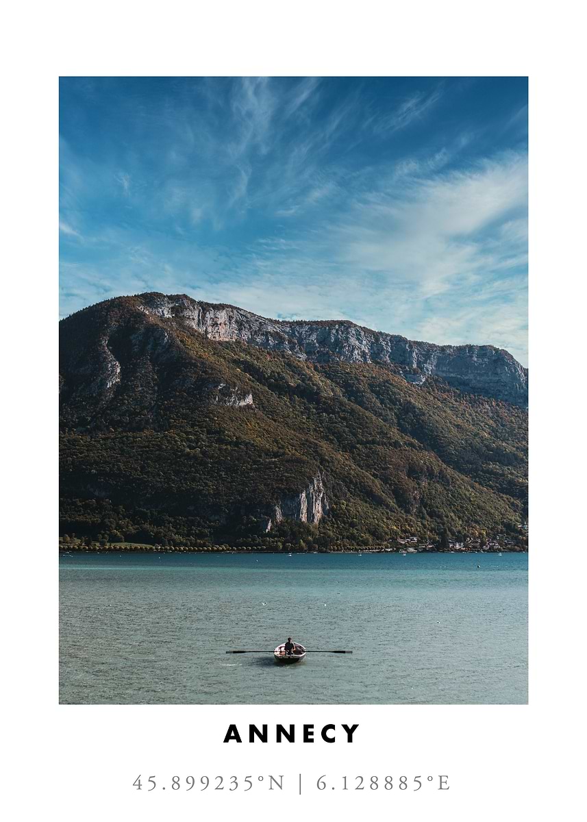 'Annecy Lake View' Poster, picture, metal print, paint by Erwan MAITRE ...