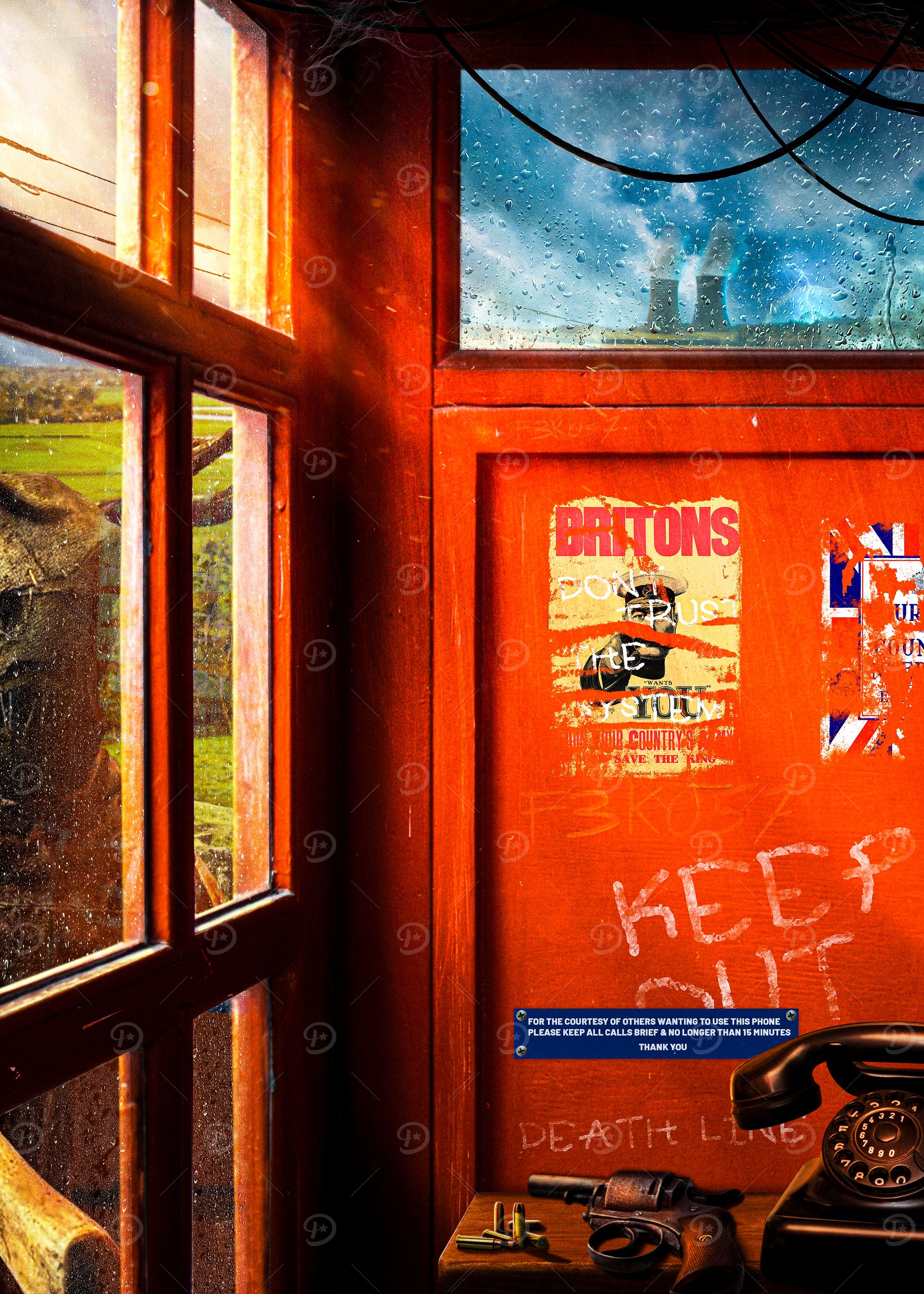 'Atomfall Phone Box ' Poster, picture, metal print, paint by Beansy ...