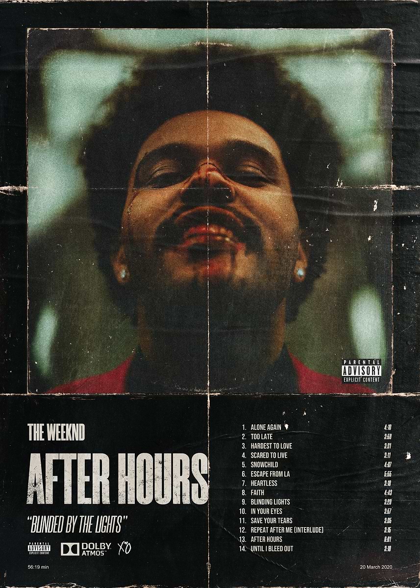 'The Weeknd After Hours ' Poster, picture, metal print, paint by ...