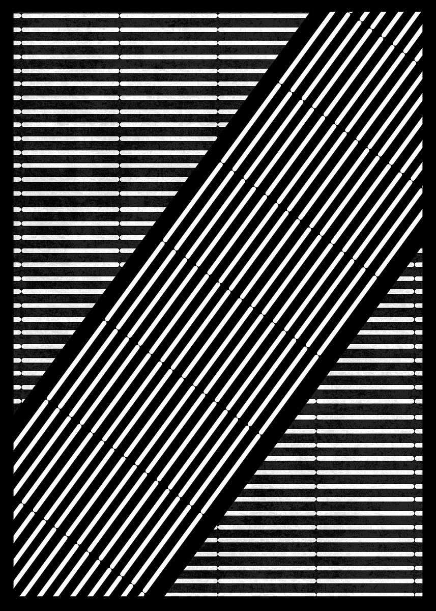 'Black and White Stripes' Poster, picture, metal print, paint by ...