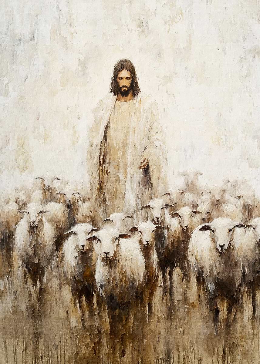 'Jesus The Good Shepherd' Poster, picture, metal print, paint by ...
