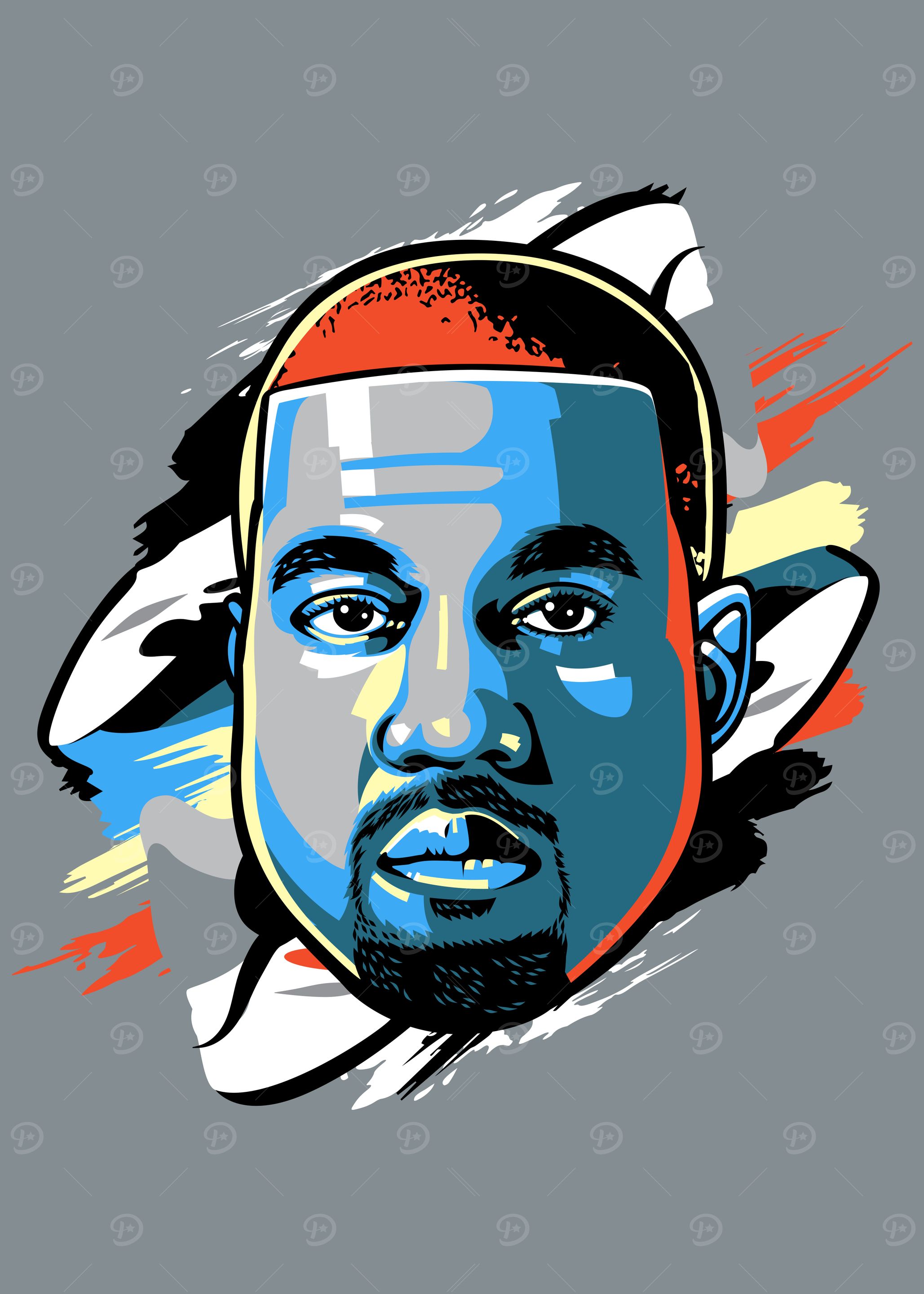 'Kanye West Wave Runner' Poster, picture, metal print, paint by BUGFX ...