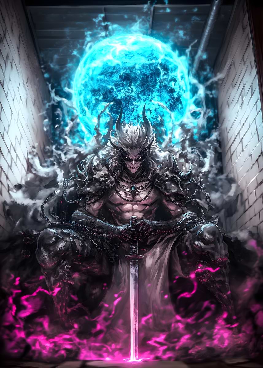 'Demon Portal Samurai' Poster, picture, metal print, paint by ...