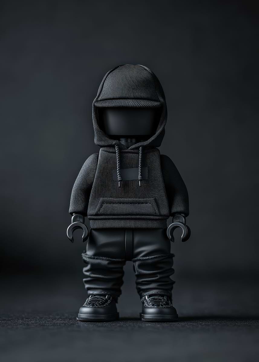 'Black Hoodie Figure' Poster, picture, metal print, paint by Ilyrin ...