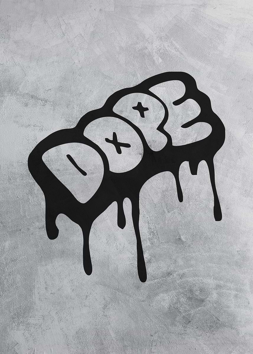 'Black Drip Graffiti Art' Poster, picture, metal print, paint by ...