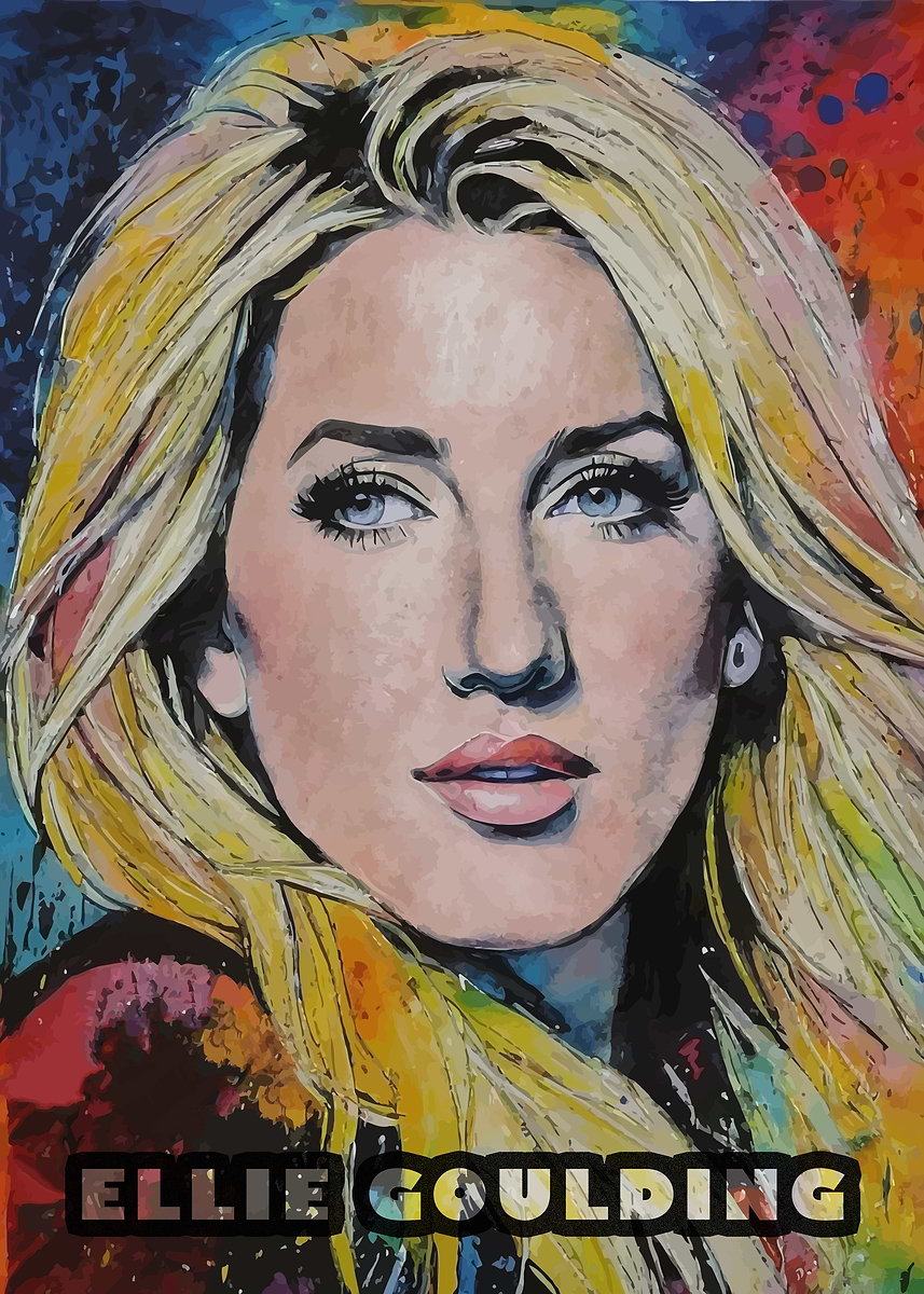 'Ellie Goulding Portrait' Poster, picture, metal print, paint by ...