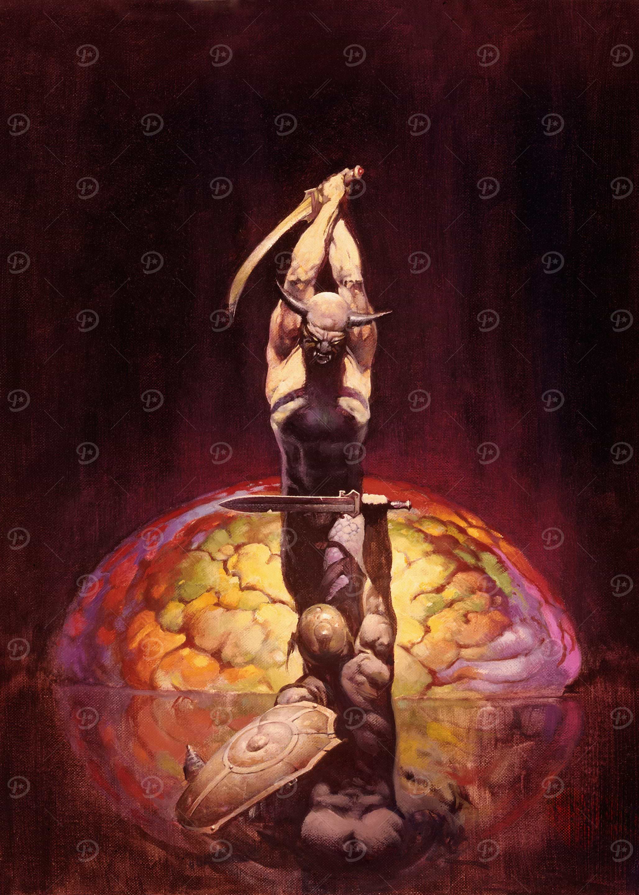 'The Brain' Poster, picture, metal print, paint by Frank Frazetta ...