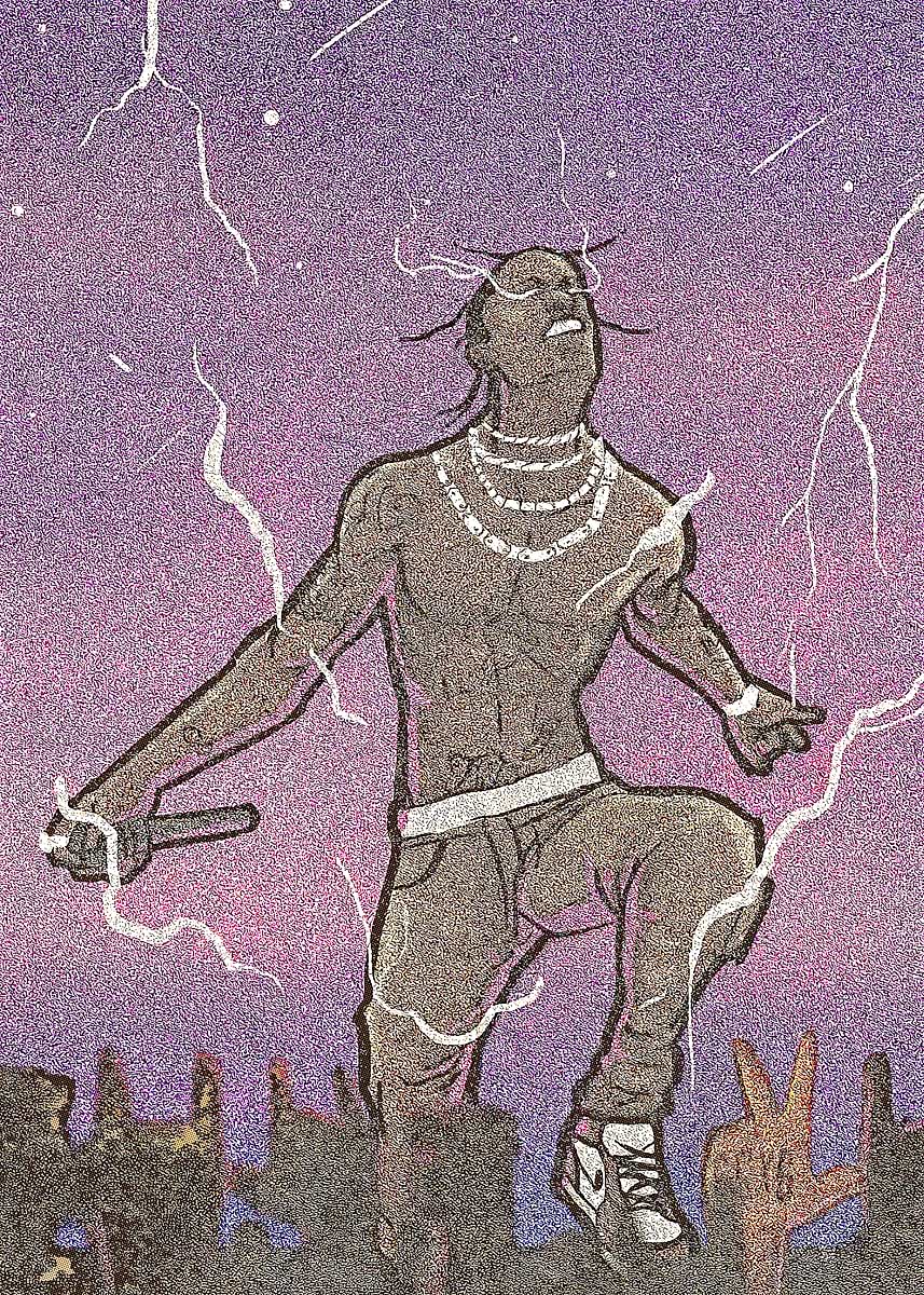 'Travis Scott Illustration' Poster, picture, metal print, paint by ...