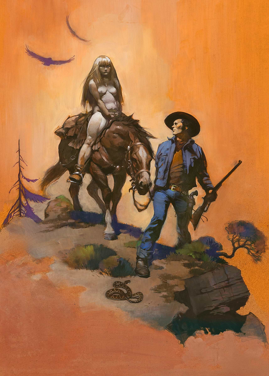 'Snake Bit' Poster, picture, metal print, paint by Frank Frazetta ...