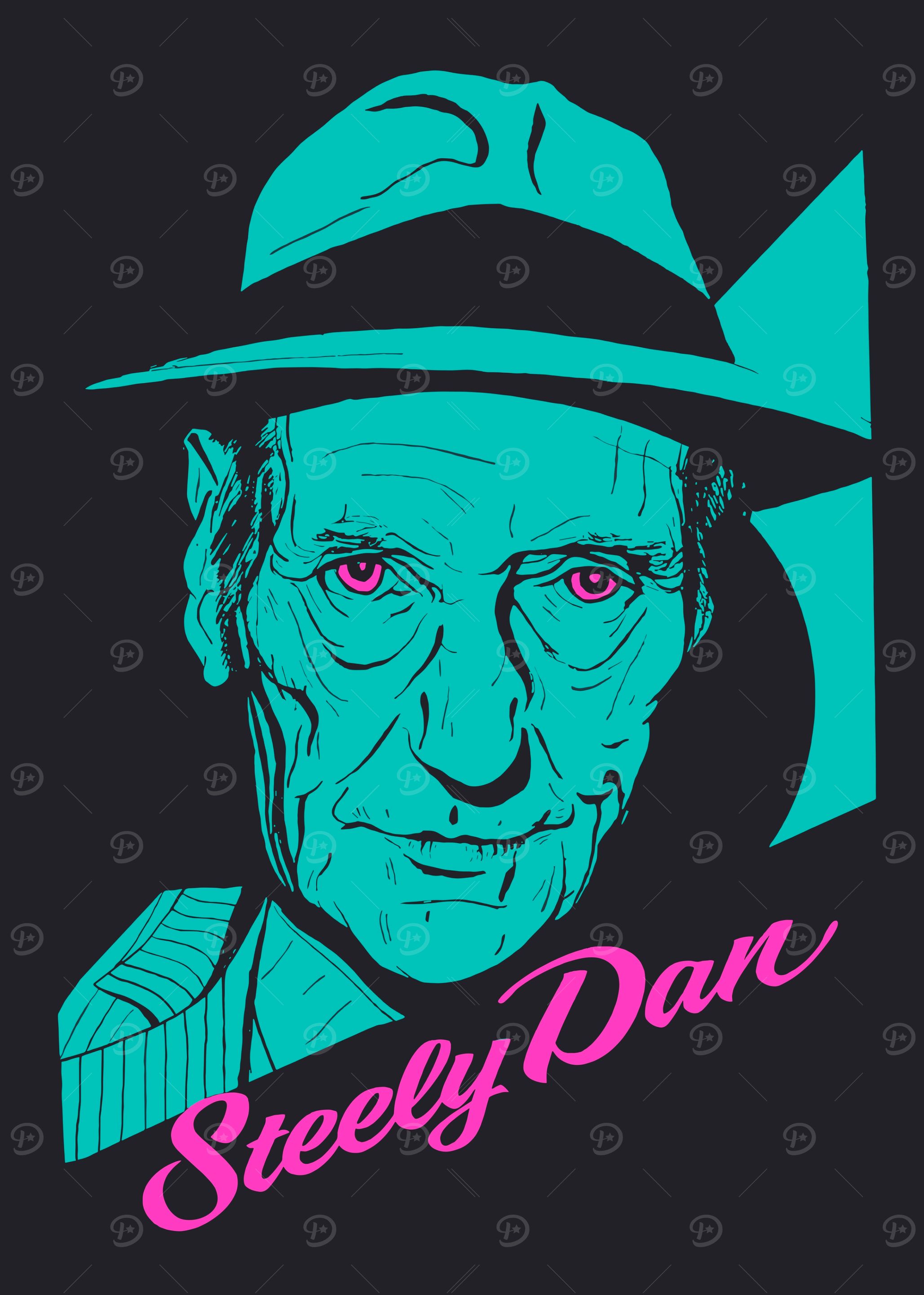 'Steely Dan Portrait' Poster, picture, metal print, paint by Bendrat ...